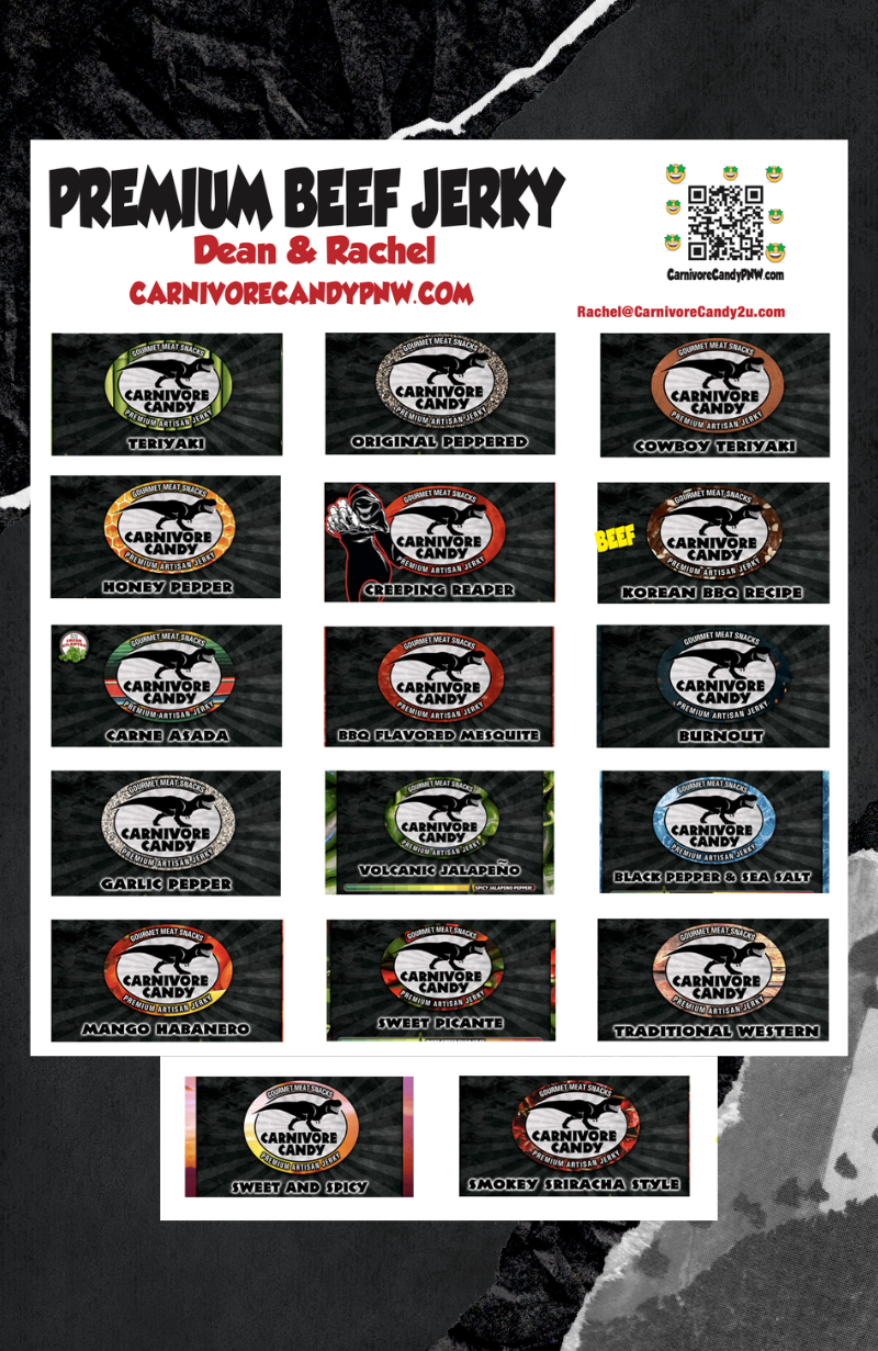 All Jerky Flavors – Carnivore Candy PNW