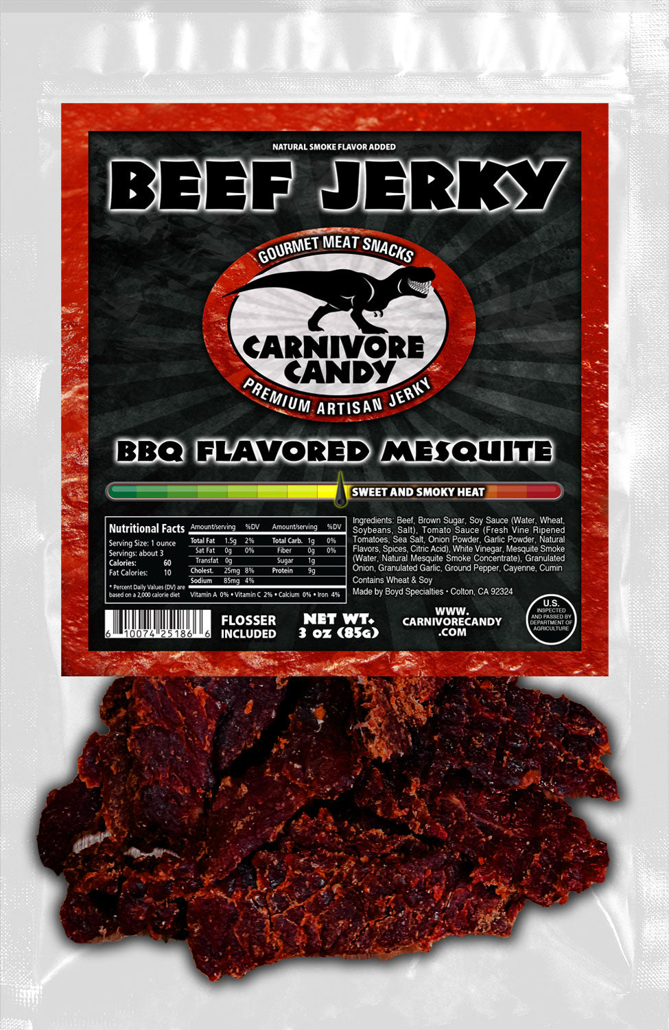 Barbecue Mesquite :: Beef Jerky Flavor :: Carnivore Candy PNW
