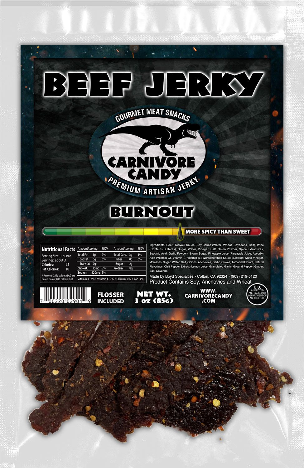 Burnout :: Beef Jerky Flavor :: Carnivore Candy PNW