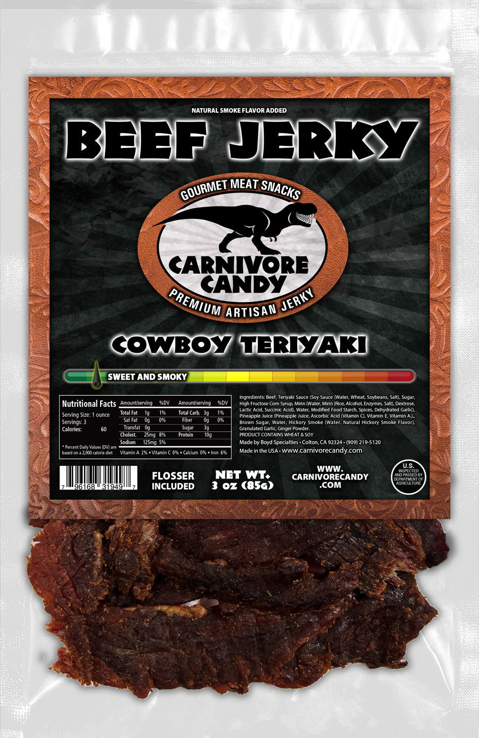 Cowboy Teriyaki :: Beef Jerky Flavor :: Carnivore Candy PNW