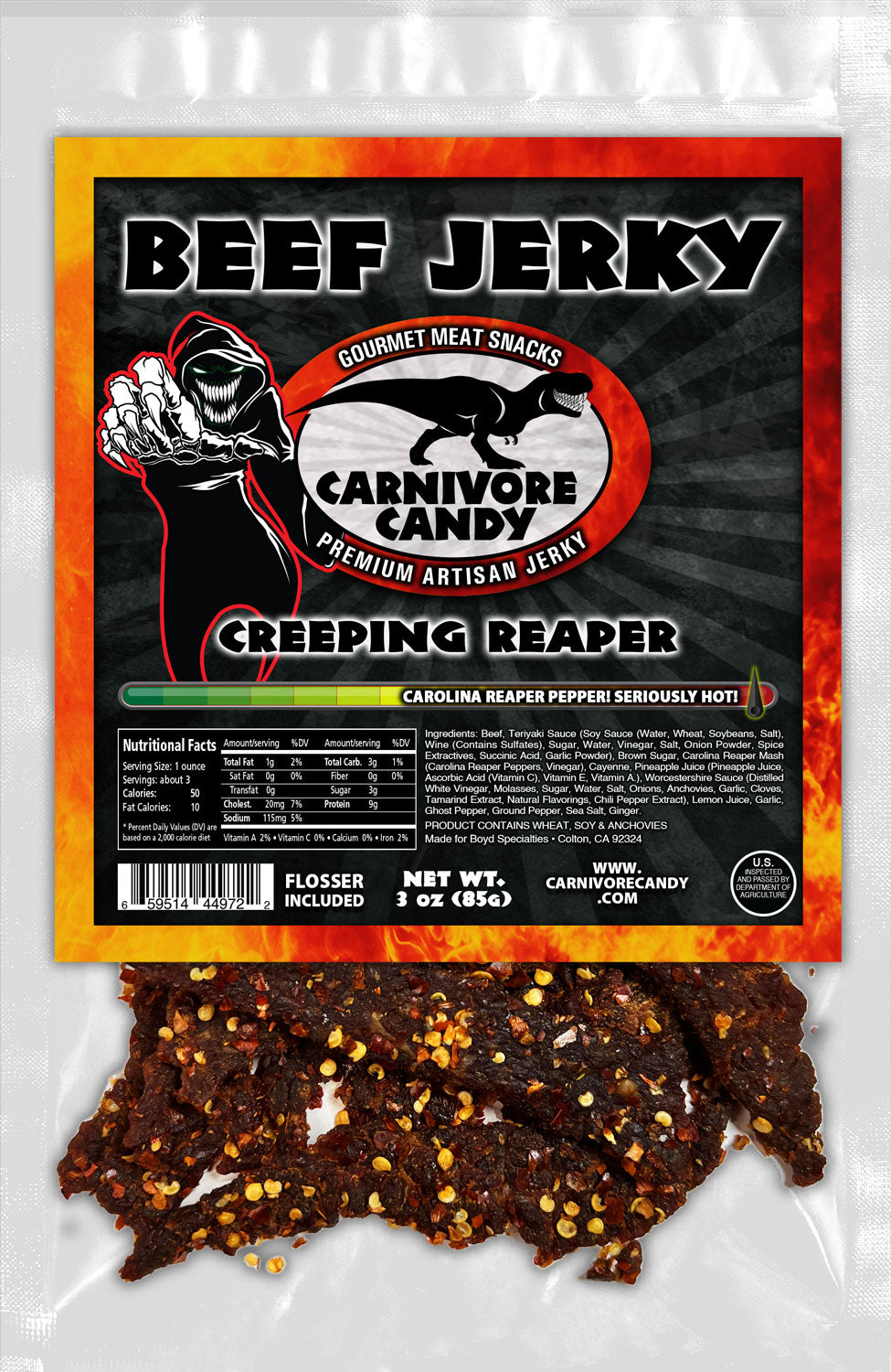 Carolina Reaper :: Beef Jerky Flavor :: Carnivore Candy PNW