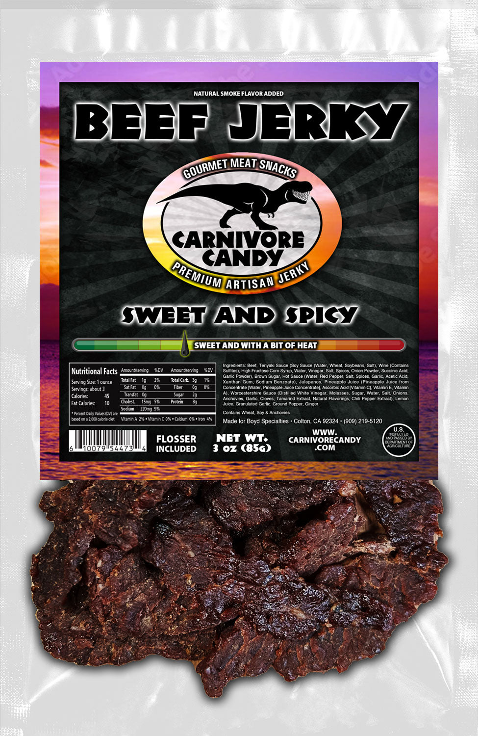 Sweet and Spicy :: Beef Jerky Flavor :: Carnivore Candy PNW
